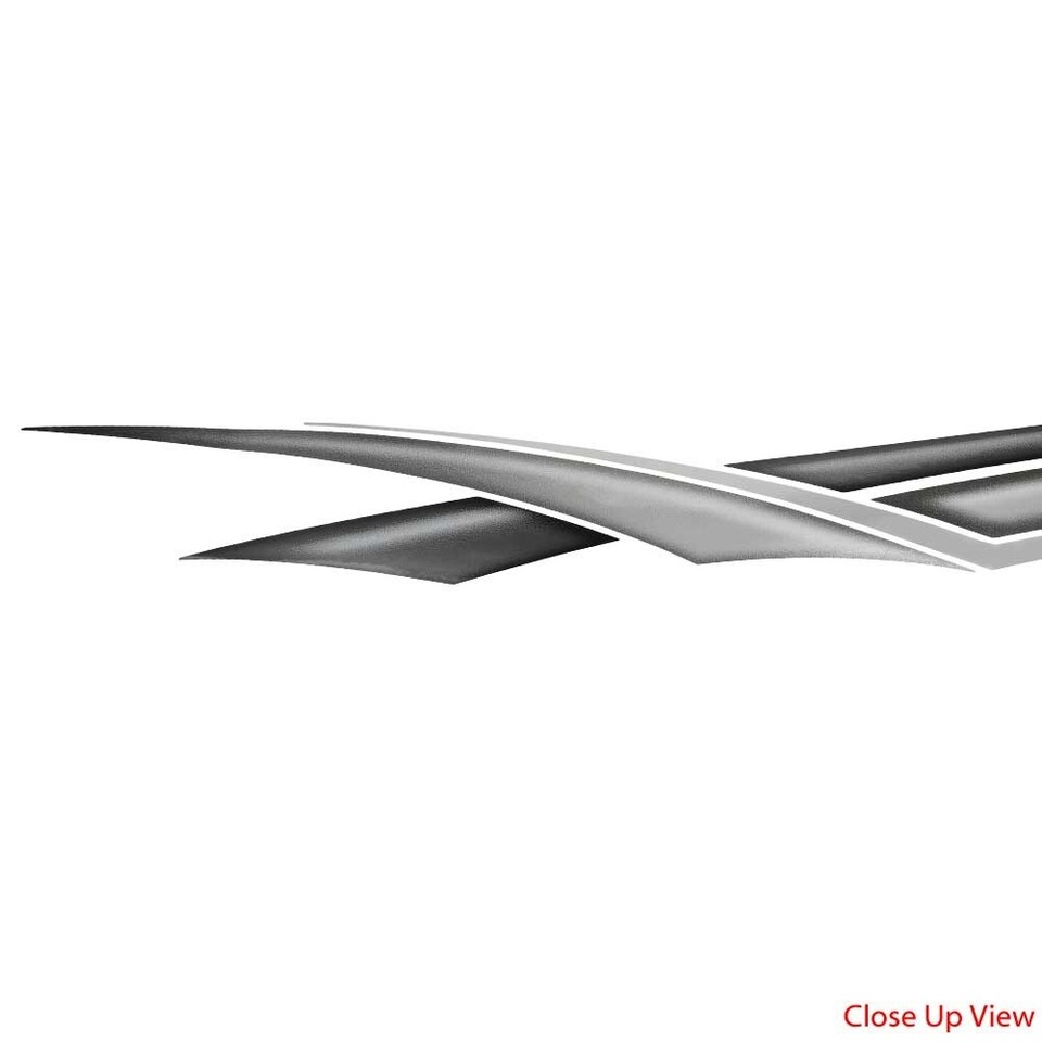 Crownline Boat Graphic Decal 22002 | 120 x 8 Inch Silver Black (2PC) | eBay