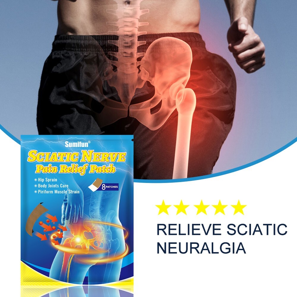 Sciatica Pain Relief Patches Hip Bone Nerve Ache Sticker Muscle Joint ...