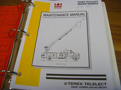Terex Telelect Commander 4200 Digger Derrick Owner Operator Maintenance ...