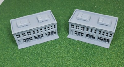 N scale 1/160 2 Piece Town Buildings Pack City- Multi Use Buildings ...