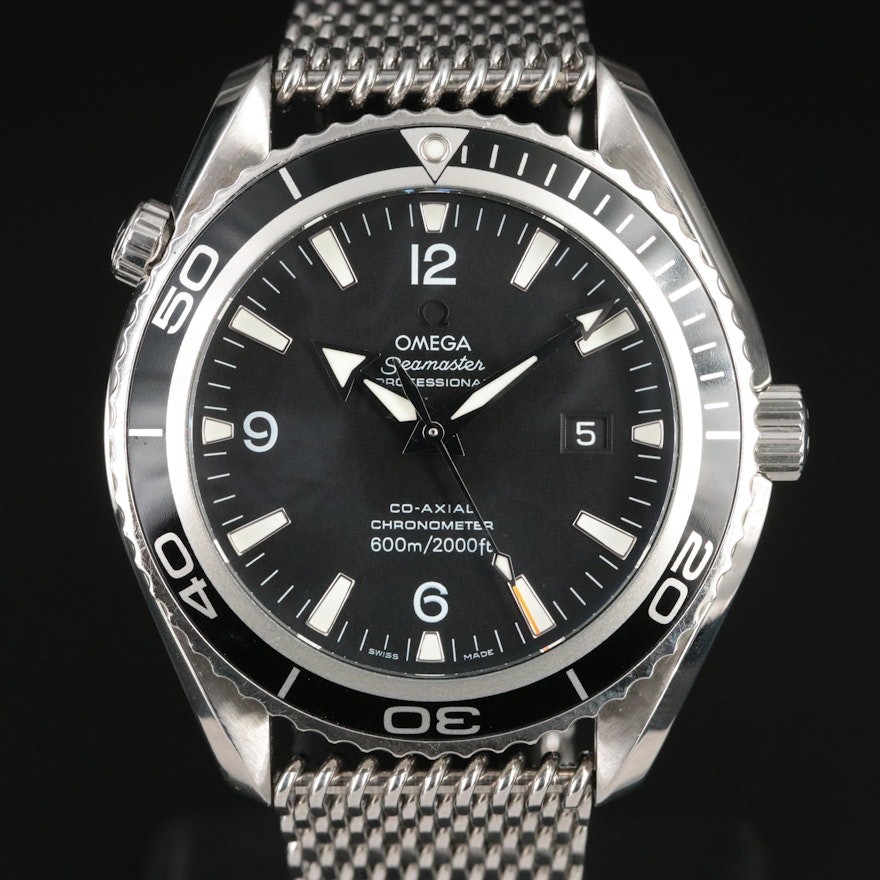 Omega Seamaster Planet Ocean 45mm on Mesh Automatic Watch | eBay