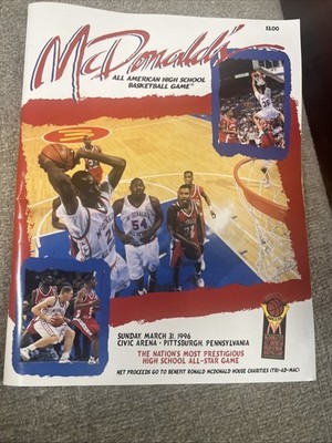 1996 McDonalds All American High School Game Program Kobe Bryant | eBay