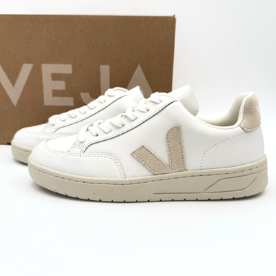Veja V-12 Leather Sneakers Women's Sizes Extra White Sable XD0202335A ...