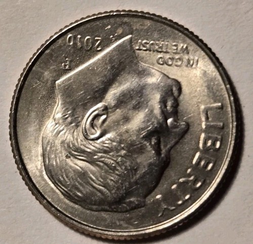 2016-P Roosevelt Dime | Mint Error | Obverse & Reverse Struck Through ...