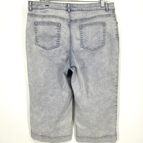 LOGO by Lori Goldstein Boyfriend Cropped Pants Factory Washed ...