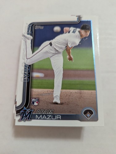 Adam Mazur 2025 Topps Series 1 RC #309 Miami Marlins Baseball Card | eBay