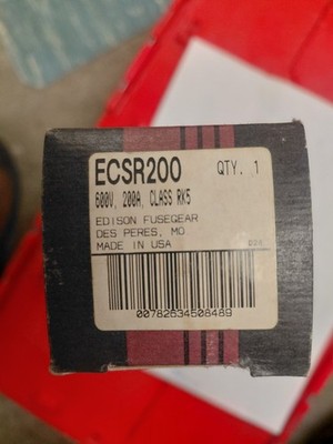 Bullet Fuse, ECSR200, 600V 200A Class RK5 | eBay