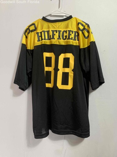 Tommy Hilfiger Mens Black Yellow #88 Activewear T-Shirt Jersey Size ...