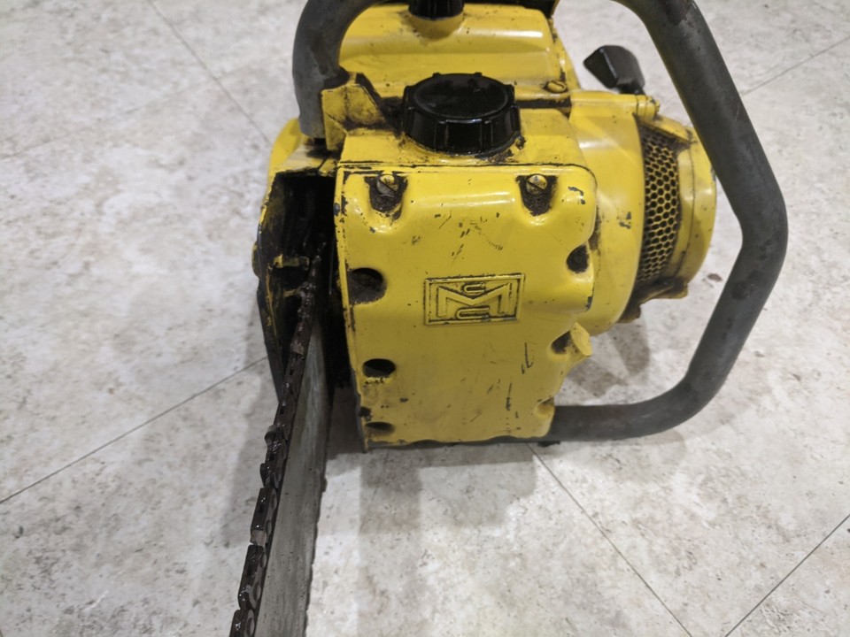 Vintage McCulloch Model 1-42 Chainsaw Yellow Uses 2 Stroke Oil | eBay