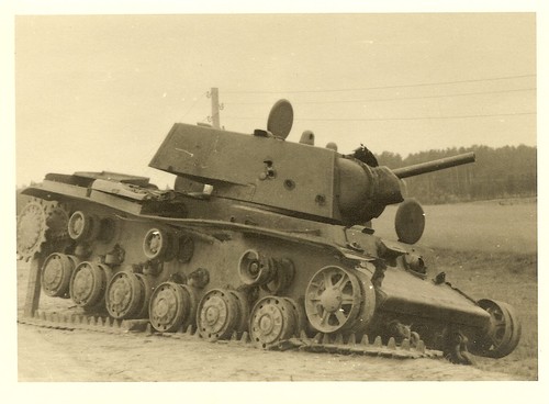 Port. Photo: KAPUT! German View KO'd Russian KV-1 Panzer Tank on Road ...