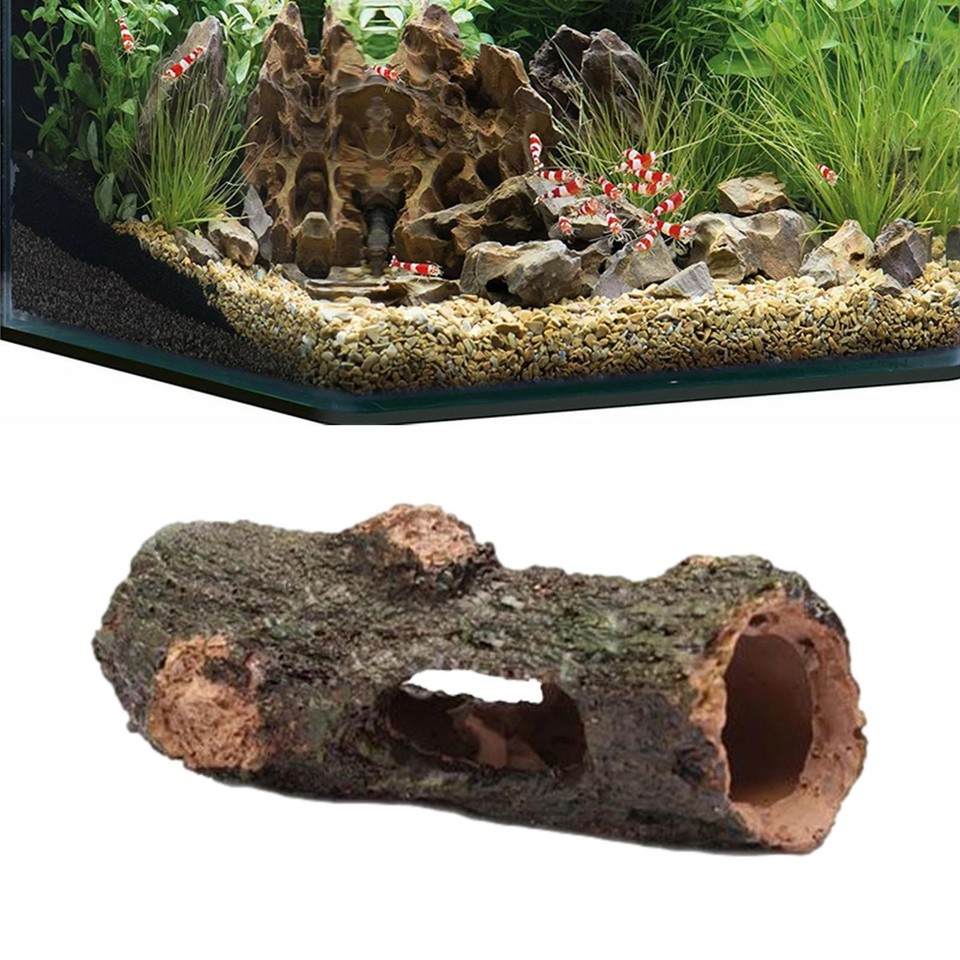Aquarium Hollow Hole Log Tree Tunnel Cave Landscape Fish Tank ...
