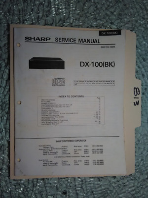 Sharp dx-100 service manual original repair book stereo cd player | eBay