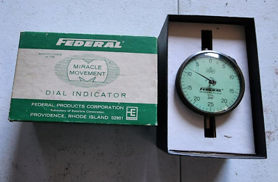Vintage Federal D7O Full Jeweled Dial Indicator Gage 0.001" Graduation ...