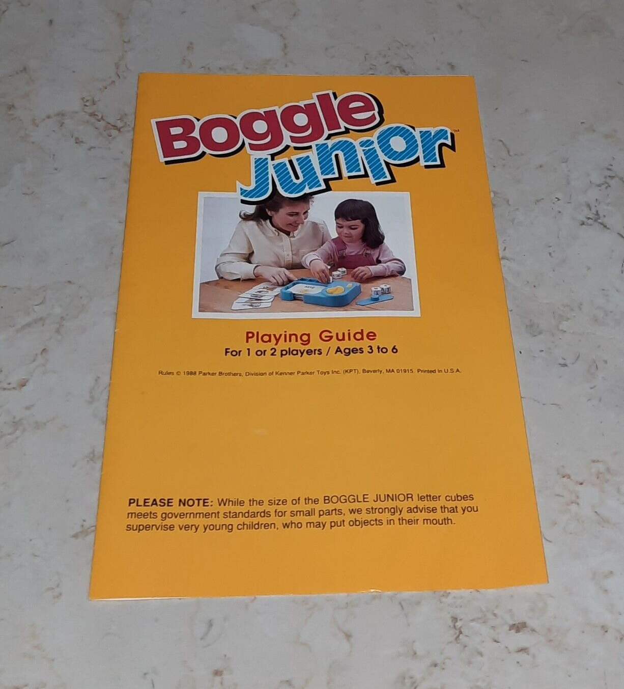 Vintage BOGGLE Junior Game 1988 Replacement Piece Instructions | eBay