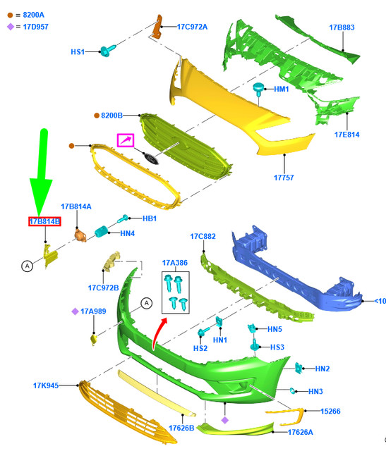 FORD TOURNEO CONNECT MK2 FRONT RIGHT FOG GRILLE BRACKET TRIM 2278798 ...