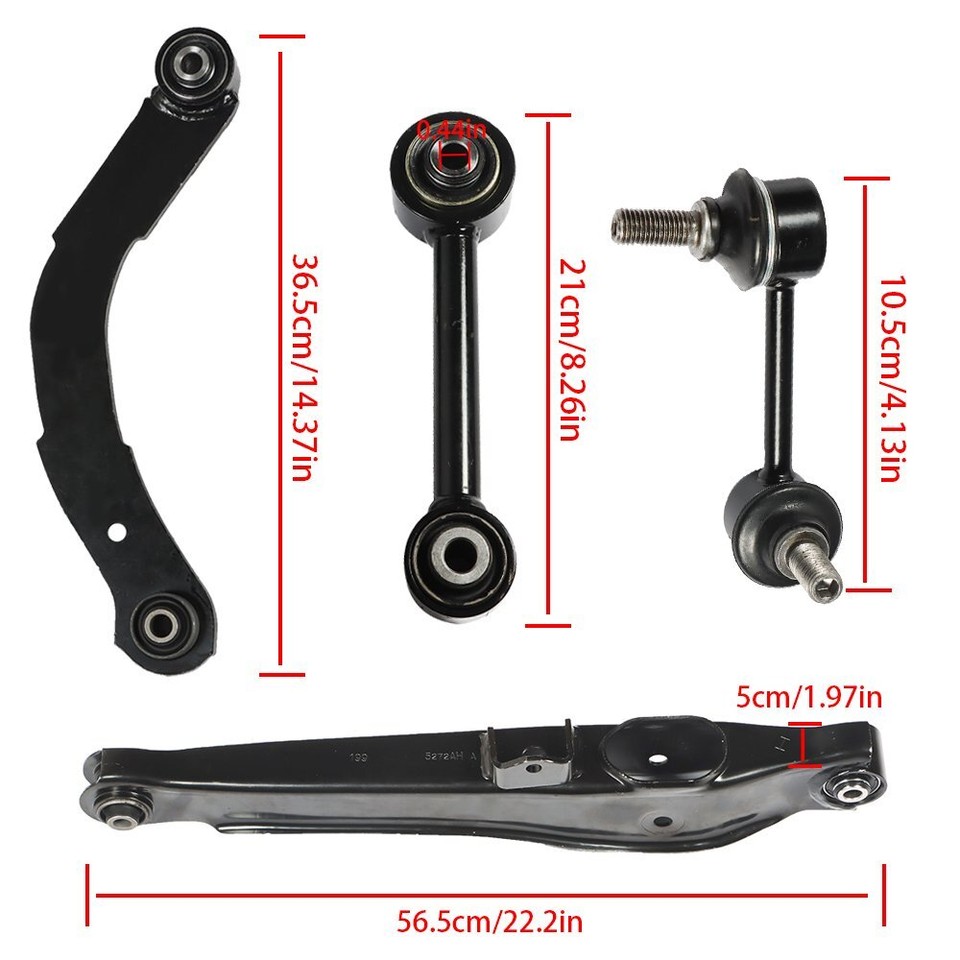 For Dodge Caliber Rear Suspension Control Lateral Toe Arms Sway Bar ...