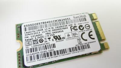 16GB SSD Sandisk SSD0E97864 Solid State Drive 04X4456 SDSA6MM-016G-1001 ...