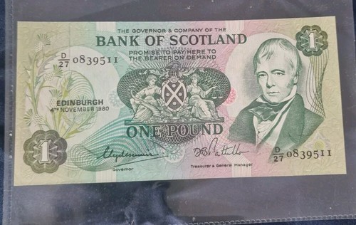 Bank Of Scotland £1.00 One Pound Bank Note. | eBay