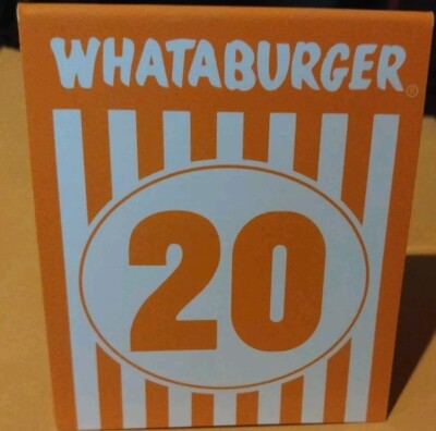 Whataburger Table Tent Number # 20 | eBay