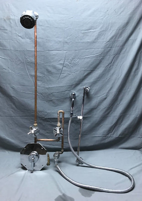 Vintage BARWIL Bathroom Shower Sprayer Mixer Valves Chrome Brass Old 36 ...