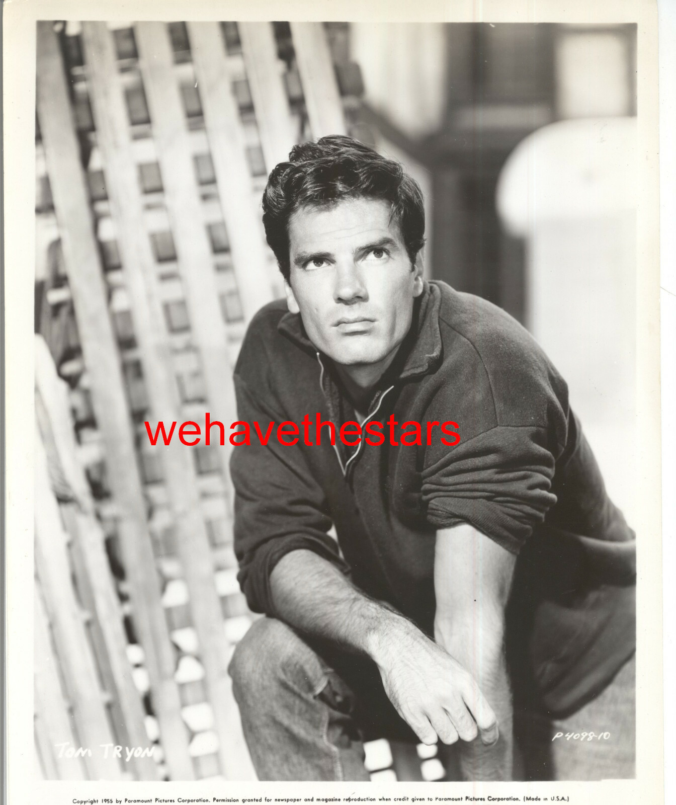 Vintage Tom Tryon SEXY QUITE HANDSOME '55 Publicity Portrait | eBay