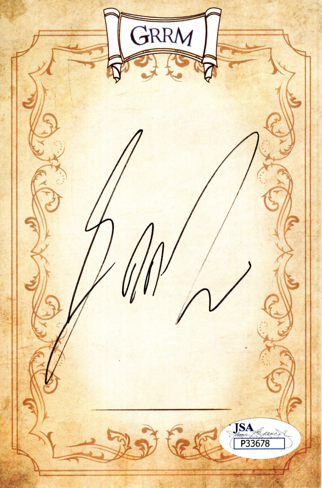 GEORGE RR MARTIN AUTOGRAPHED 4x6 UNUSED BOOKPLATE GAME OF THRONES JSA ...