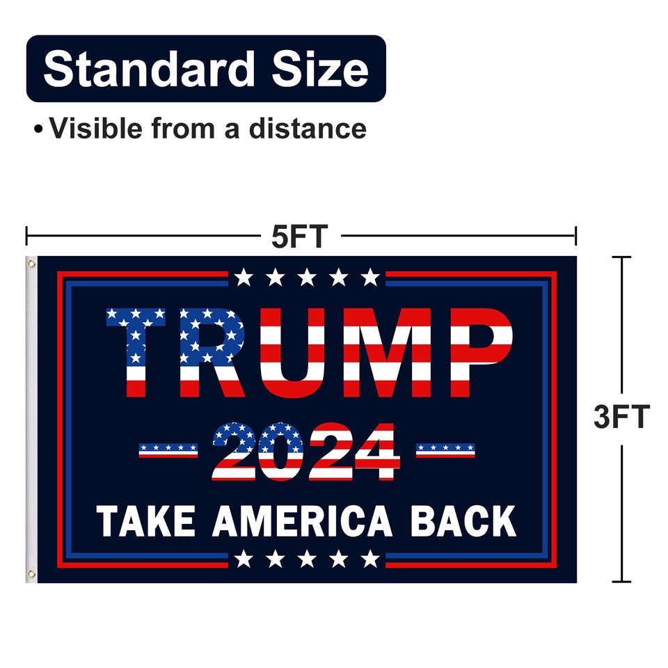 Trump 2024 Flag Double Sided 3X5 FT President Trump Flag America ...