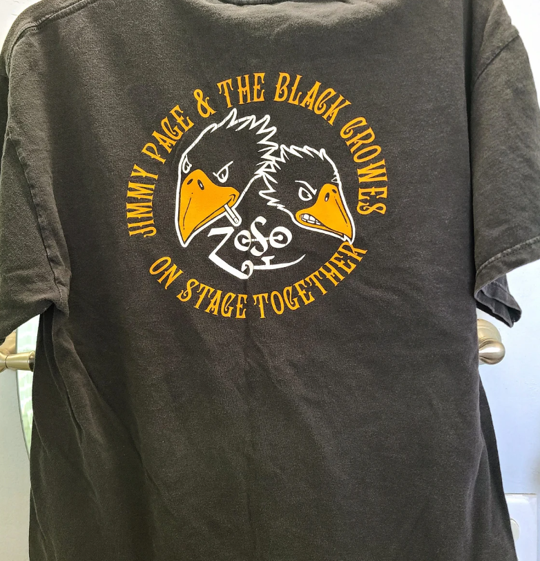 Vintage Rare 90S Black Crowes And Jimmy Page Concert T-Shirt Vintage Rare 90S Black Crowes And Jimmy Page Concert T-Shirt
