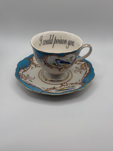 Gracie China Tea Cup & Saucer Set “I Could Poison You” | eBay
