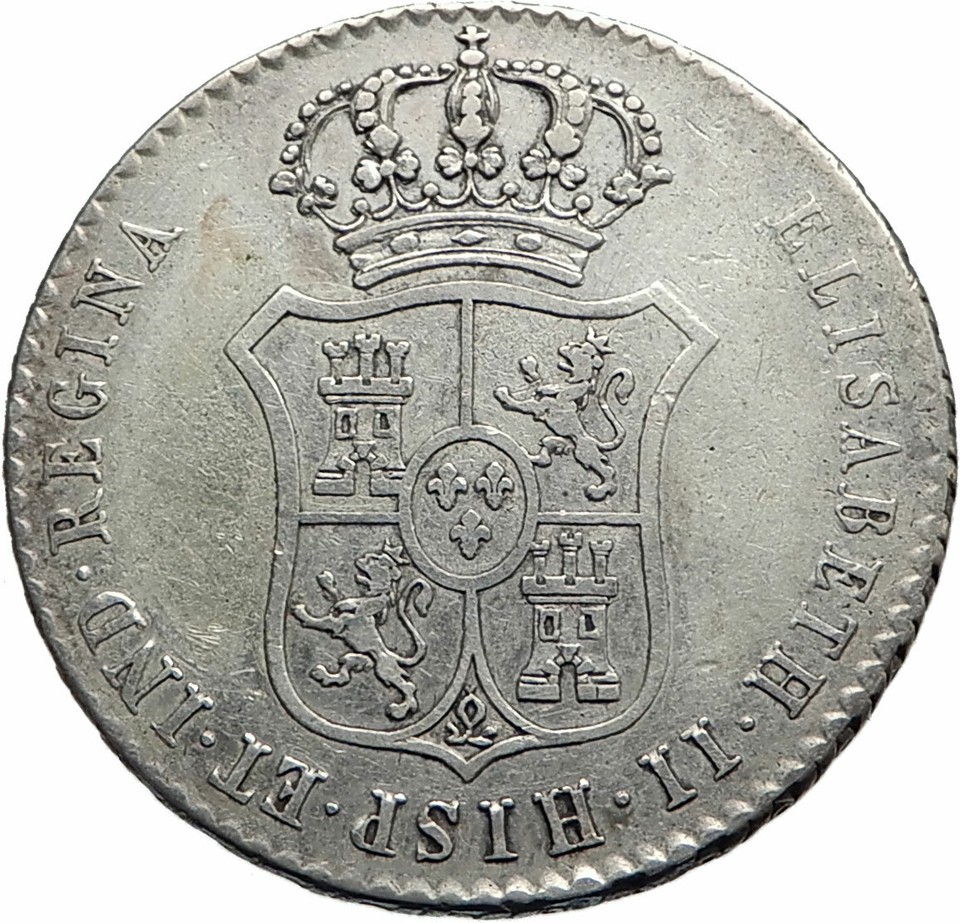 1833 SPAIN Queen ISABELLA II Coronation Antique Spanish Silver Medal ...