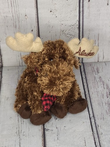 5" Arctic Circle "Alaska" Mini Moose Plush Stuffed Animal Red Black ...