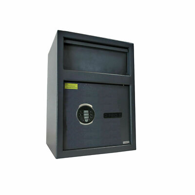 CASH DEPOSIT SAFE MINI TELLER BOX LARGE MONEY ELECTRONIC SECURITY DROP ...