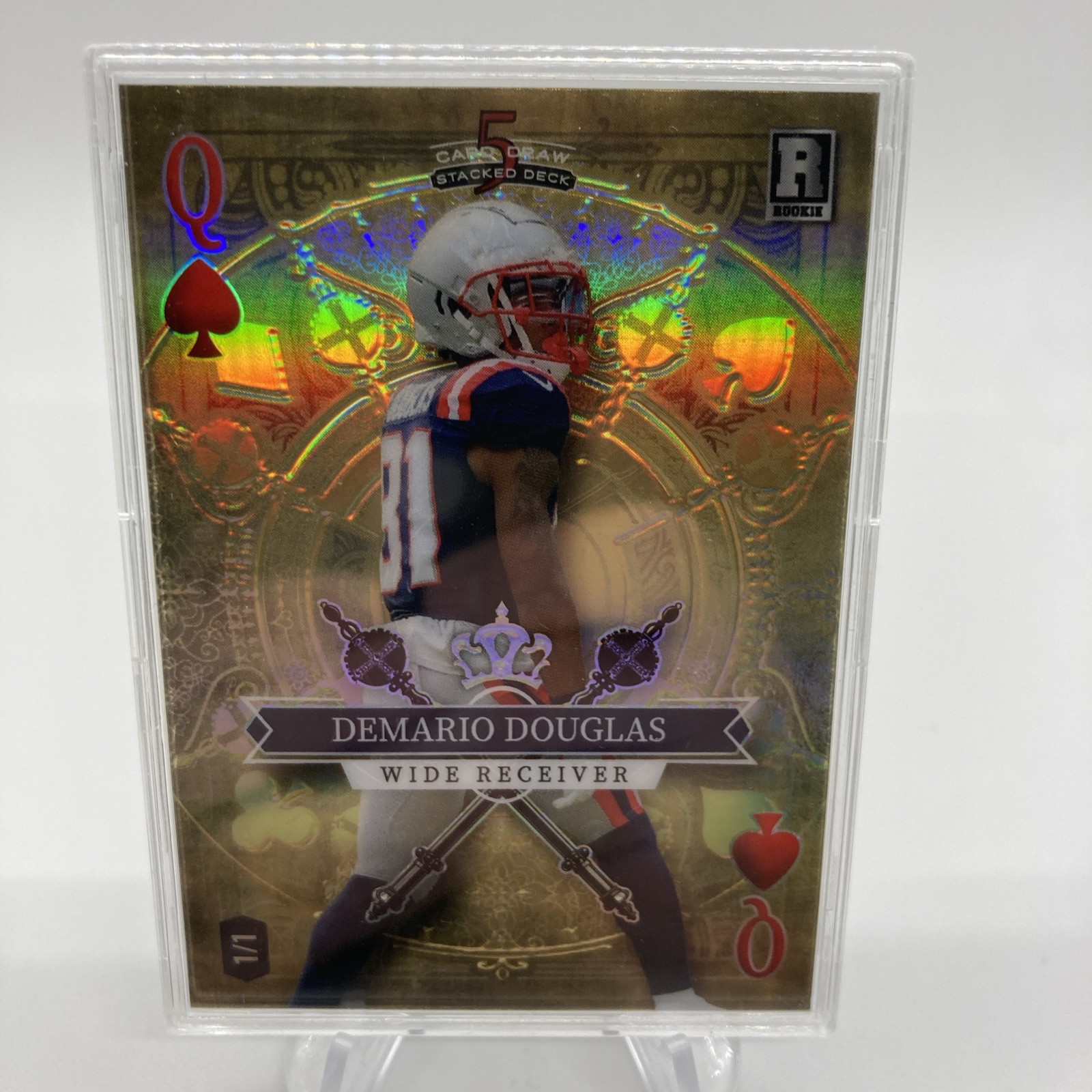 2023 Wild Card 5 Card Draw - Demario Douglas 1/1 Queen Spades SD-DD ...