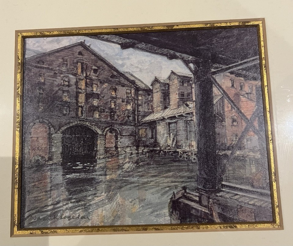 'Canal Basin', Sheffield, painted 1989-90. Artist: Norah K Rogerson ...