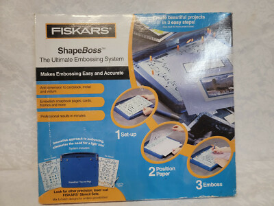 Fiskars ShapeBoss Embossing System Craft Cutter Scrapbook Cards | eBay