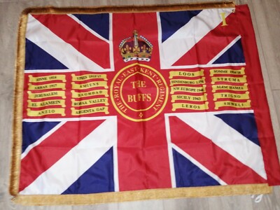 The Buffs Royal East Kent Regiment 1st battalion kings colours flag ...
