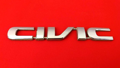 2001-2005 HONDA CIVIC COUPE SEDAN REAR LID EMBLEM LOGO BADGE CHROME ...
