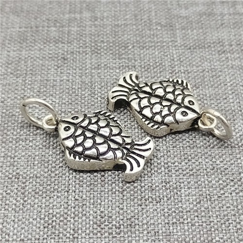 2pcs of 925 Sterling Silver Double Couple Fish Charms | eBay