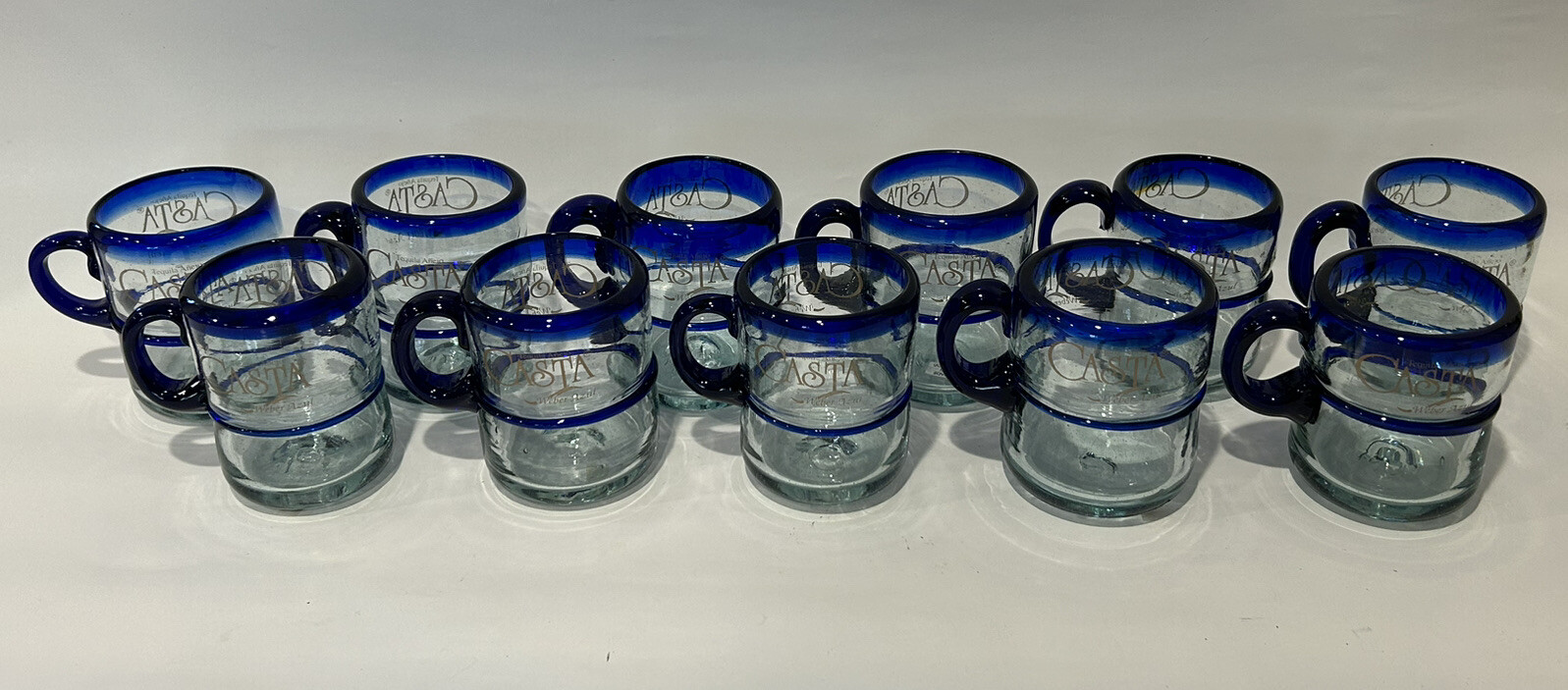 Casta Tequila Ariejo Weber Azul Glasses (set of 11) eleven total 8 oz ...