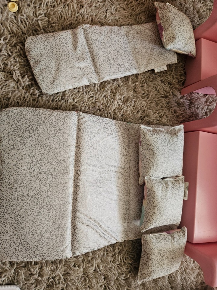 1991 sweet roses barbie couch and chair set/pull out sofa | eBay
