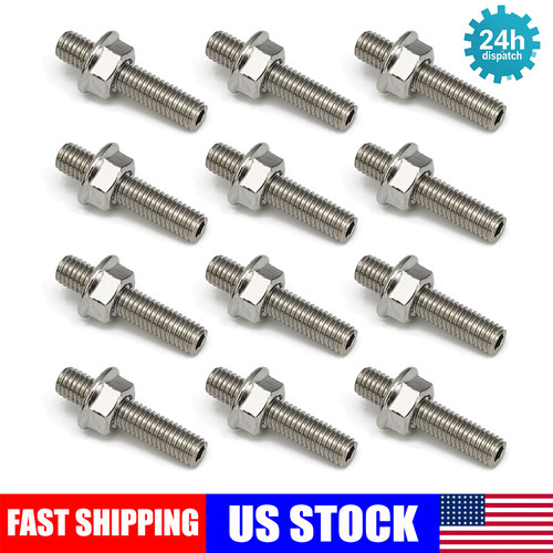 For LSX LS1 LS2 LS3 LS6 LS7 LS9 Truck M8 Exhaust Header Studs Nut Engine 12X/Kit | eBay
