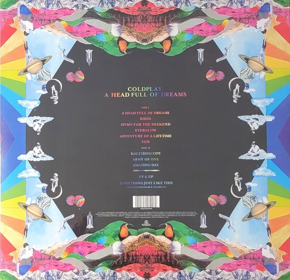 COLDPLAY HEAD FULL OF DREAMS - COLORED RECYCLED VINYL LP " NEW, SEALED ...