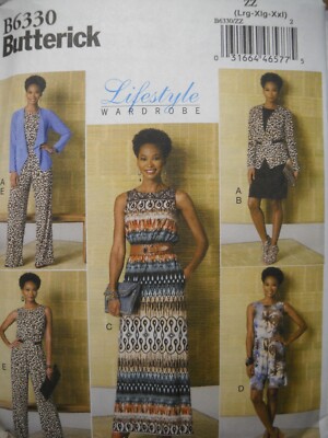 Dress Jumpsuit Jacket Size L-XXL Butterick 6330 Sewing Pattern * | eBay