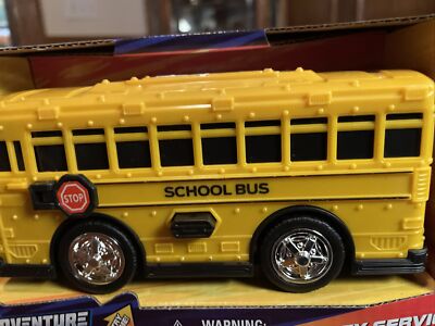 Adventure Force Mini City Service Vehicle School Bus w/Lights & Sound ...