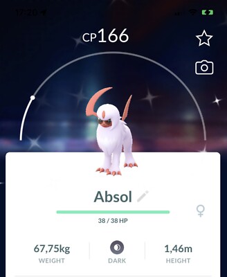 Shiny Absol Fashion Week SunGlasses Event Costume Pokemon Gen3 Go ...