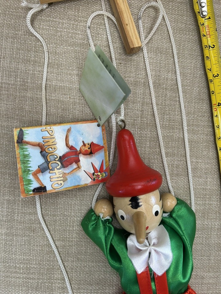 PINOCCHIO String Puppet Wood Marionette W/Strings 15" By ZAMBINASI | eBay