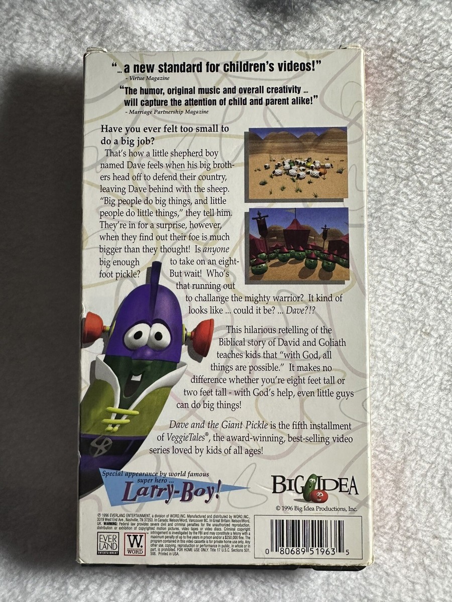 Veggietales Dave E O Picles Gigante Vhs Veggietales In The House Is