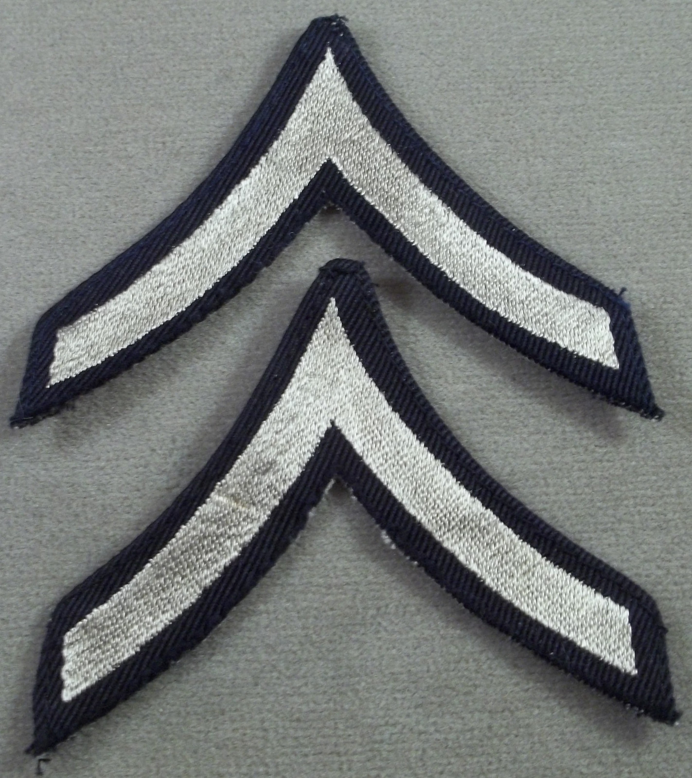 US Army - USAAF WW II Sleeve Rank Insignia Private First Class - Silver ...