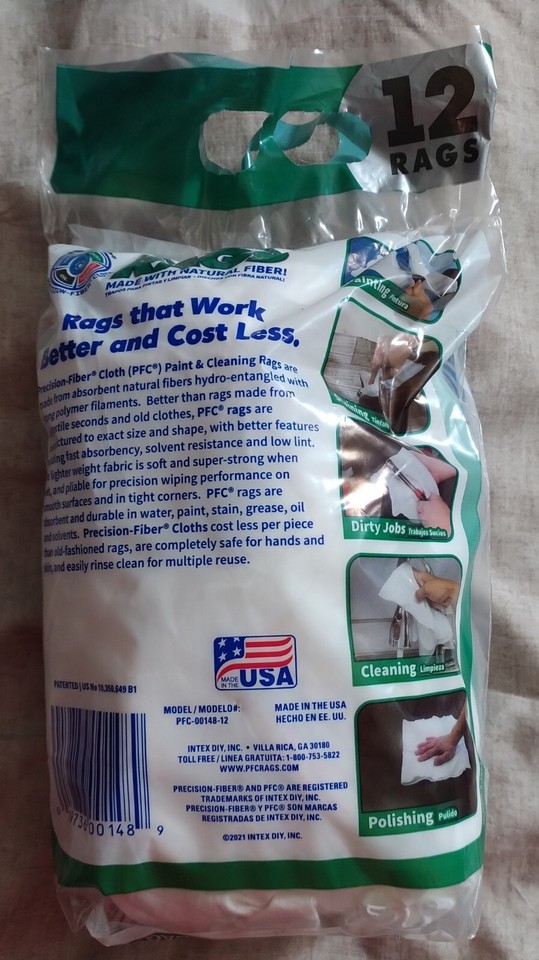 Cleaning Paint and Cloth Rags Towels Painters 15 In. X 13.6 (12-Count ...