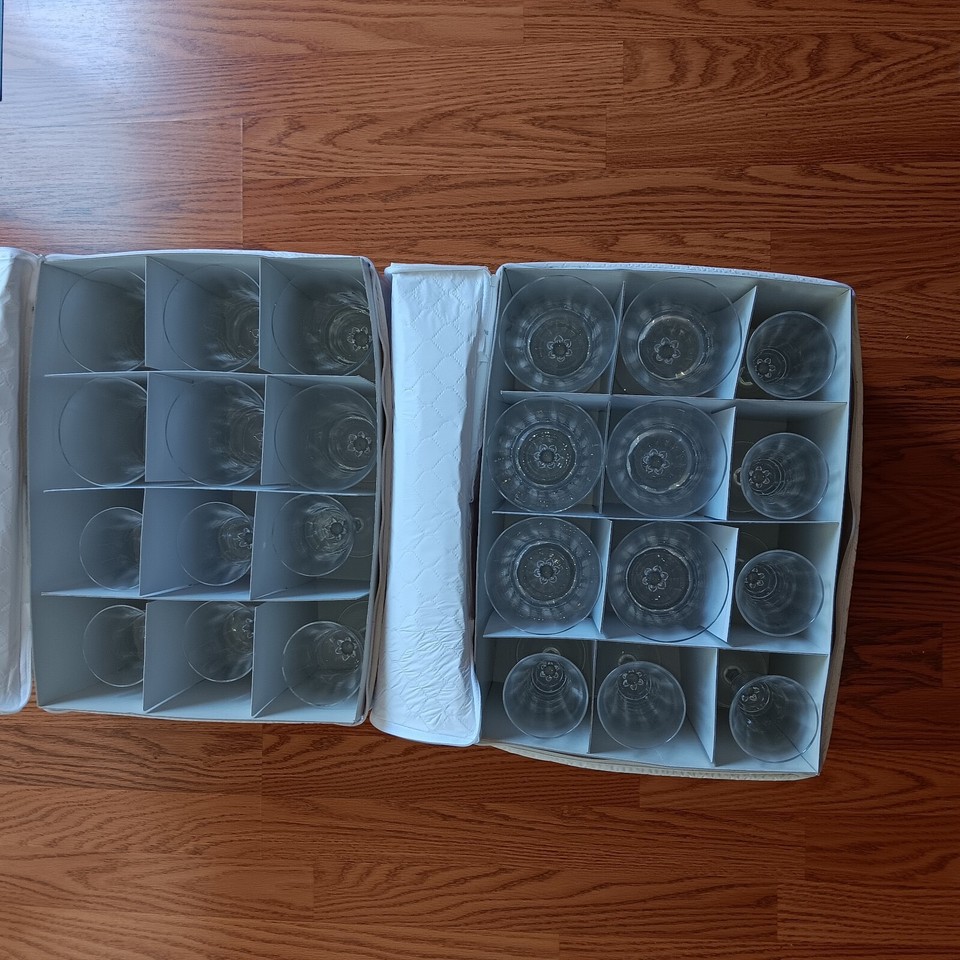 Lenox Allure Crystal Glassware Set Of 24. 4 Styles, 6 Of Each Style ...